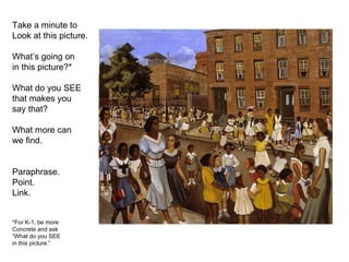 Visual Thinking Strategies With Middle School Images | PPT