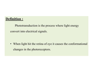 Visual transduction ppt 2021 | PPTX