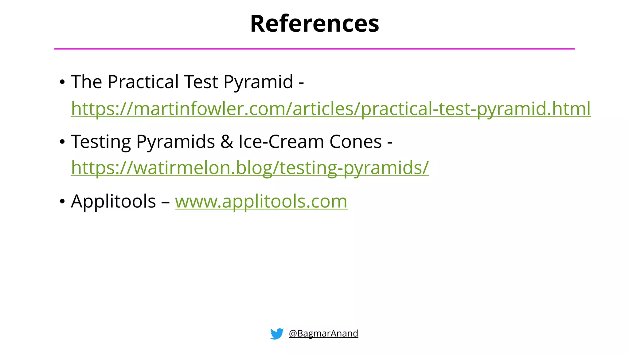 Visual Validation - The missing tip of the automation pyramid @AgileIndia2020 | PPT