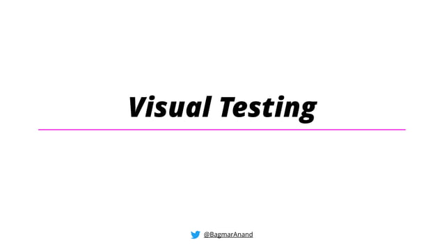 Visual Validation - The missing tip of the automation pyramid @AgileIndia2020 | PPT