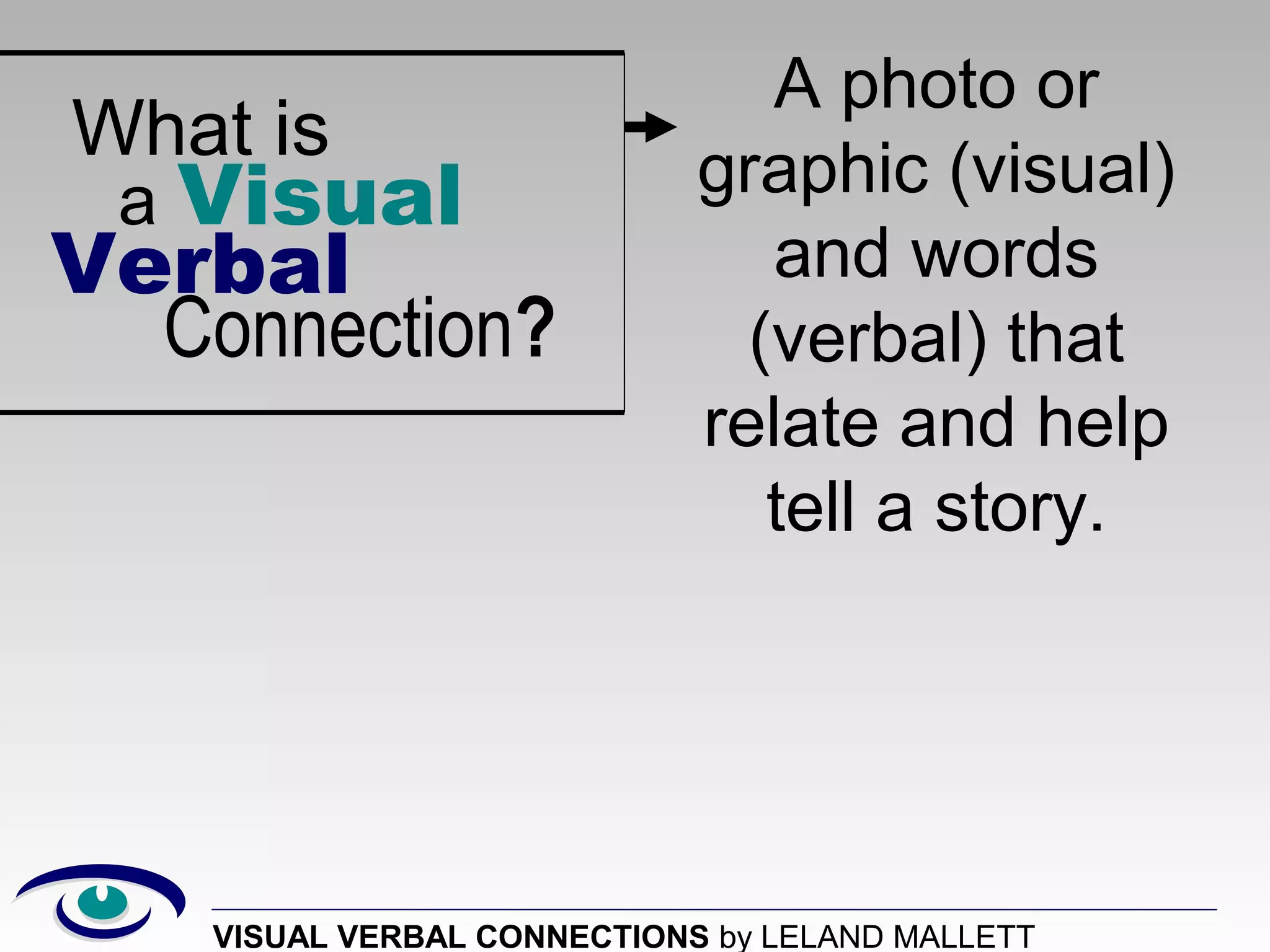 Visual verbal connections | PPT | Free Download