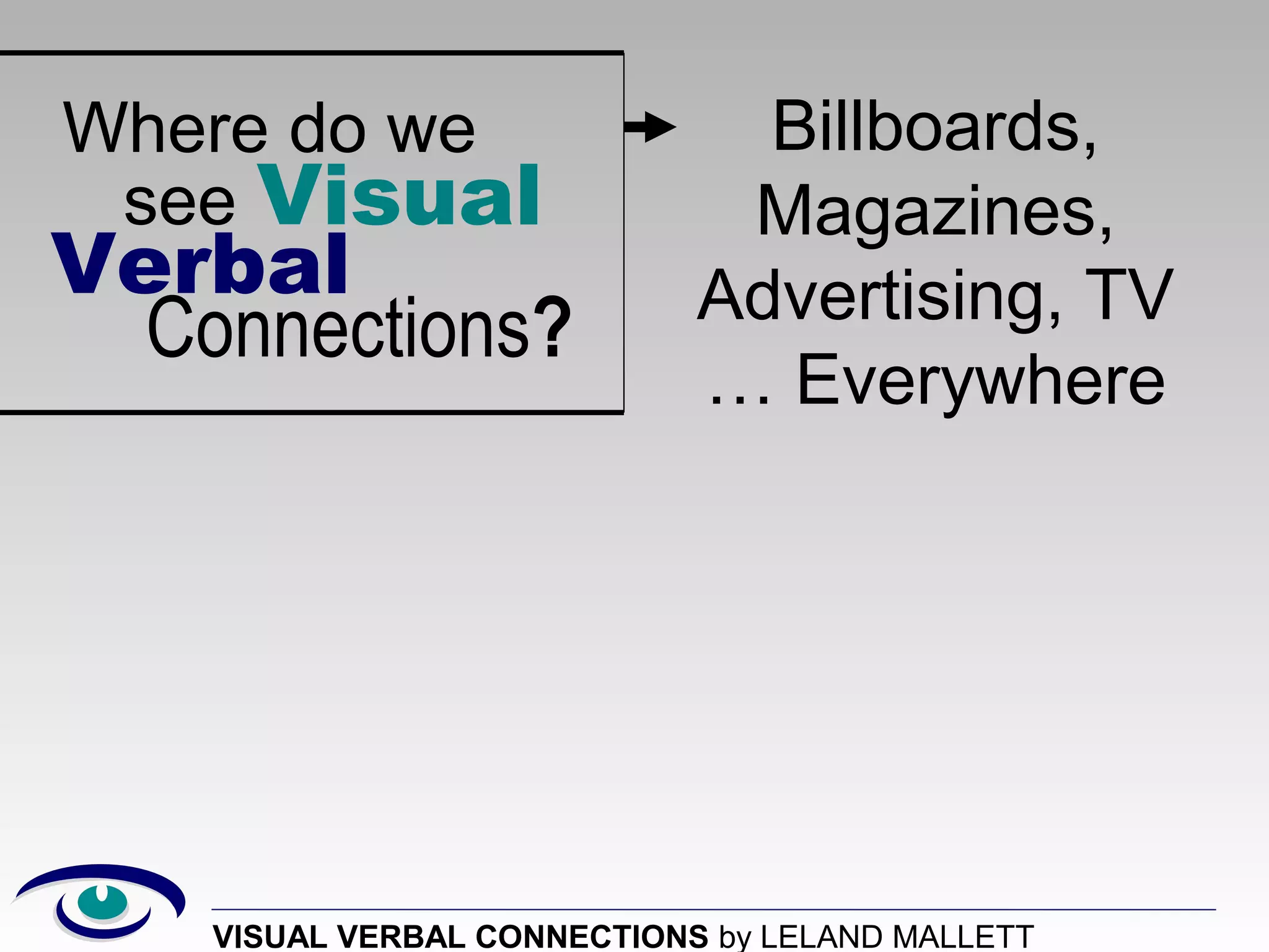 Visual verbal connections | PPT