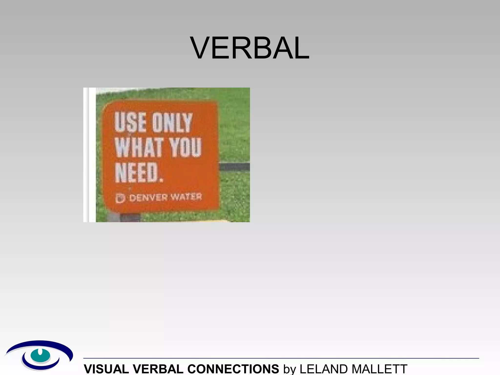 Visual verbal connections | PPT