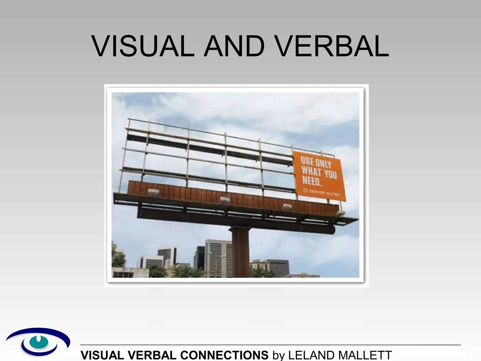 Visual verbal connections | PPT
