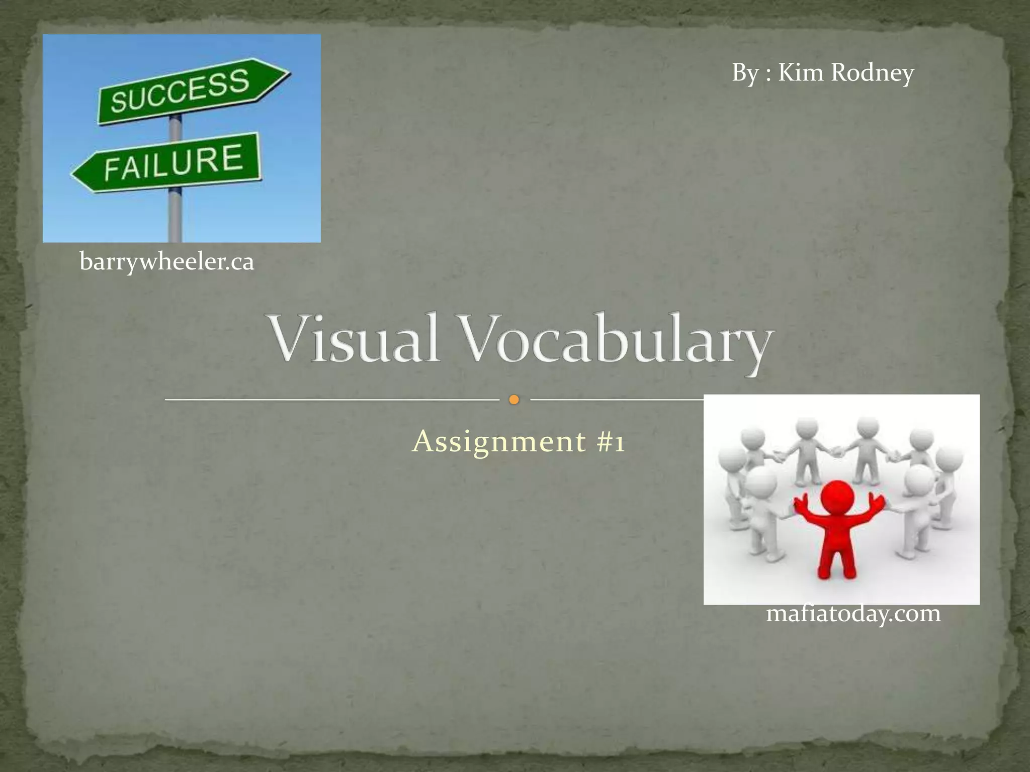 Visual vocabulary powerpoint | PPTX
