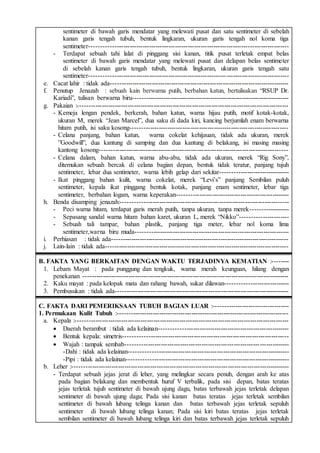 Visum Gantung Diri | DOCX