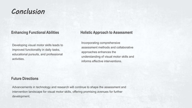 Visuo - Motor Skills and It's assessment | PPTX | Physical Therapy ...