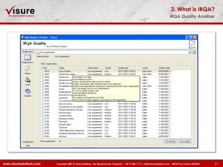 Visure Solutions Requirements Definition and Management | PPT