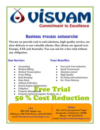 Visvam Technology Profile | PDF