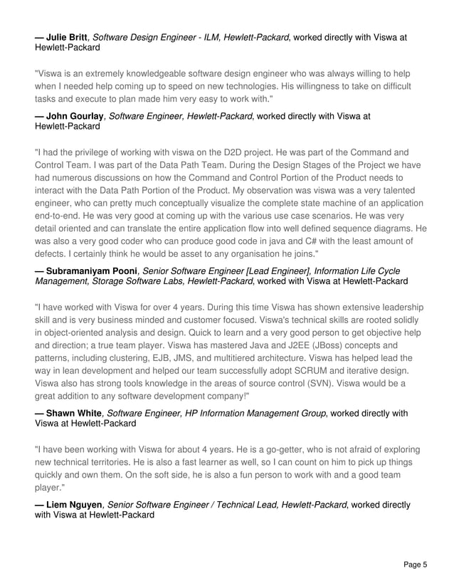 Viswa Recommendations | PDF