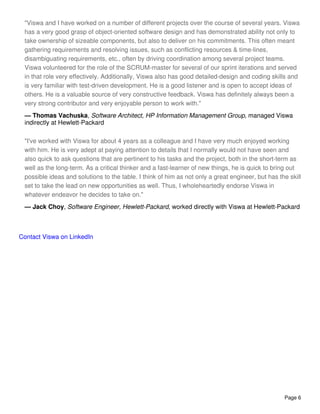 Viswa Recommendations | PDF