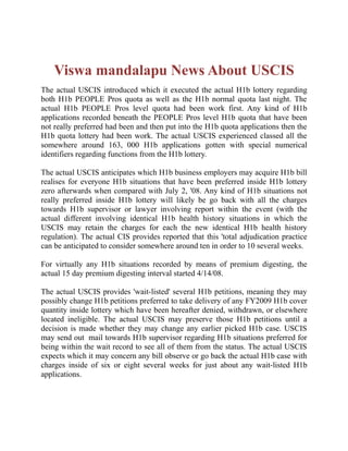 Viswa mandalapu news | PDF