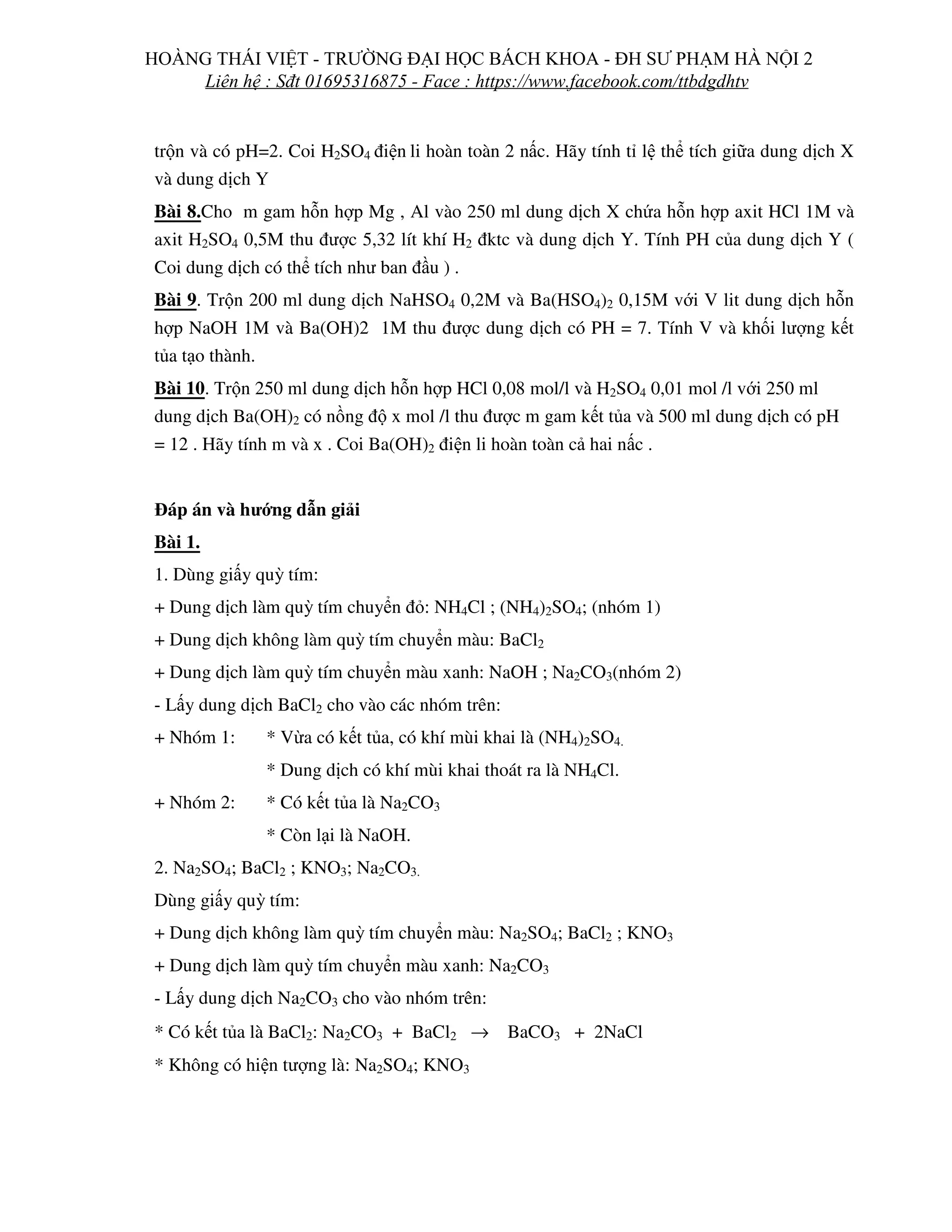 Tổng hợp lý thuyết và bài tập cơ bản nâng cao hóa học 11 | PDF