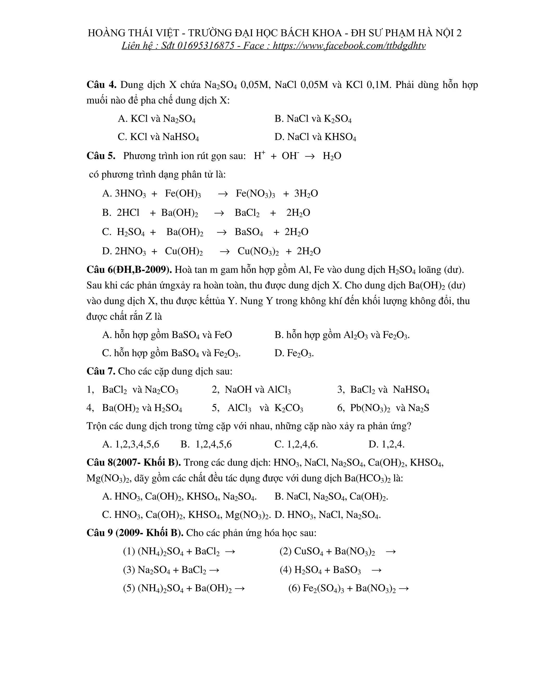 Tổng hợp lý thuyết và bài tập cơ bản nâng cao hóa học 11 | PDF