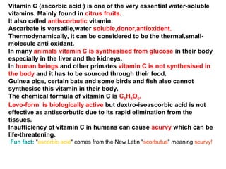 VITAMIN-C [MEDICINAL CHEMISTRY] SOURCE, RECOMMENDED DIETARY ALLOWANCE ...