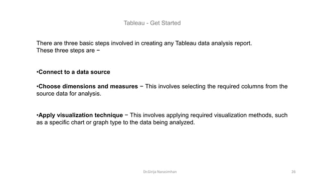 Visualization using Tableau | PPTX