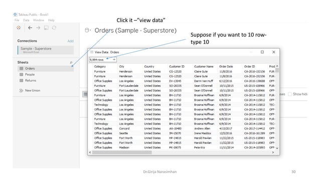 Visualization using Tableau | PPTX