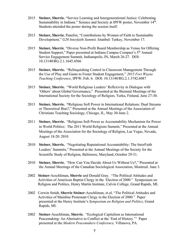 Vita sherrie steiner | PDF