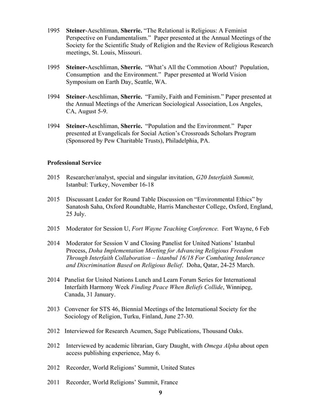 Vita sherrie steiner | PDF