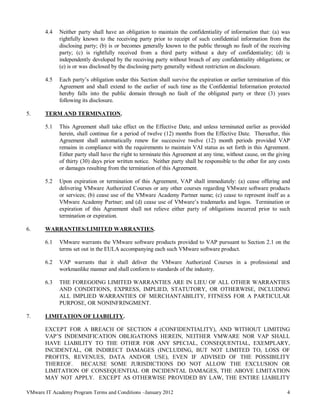 VMware IT Academy Agreement | PDF