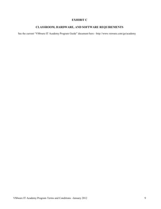 VMware IT Academy Agreement | PDF