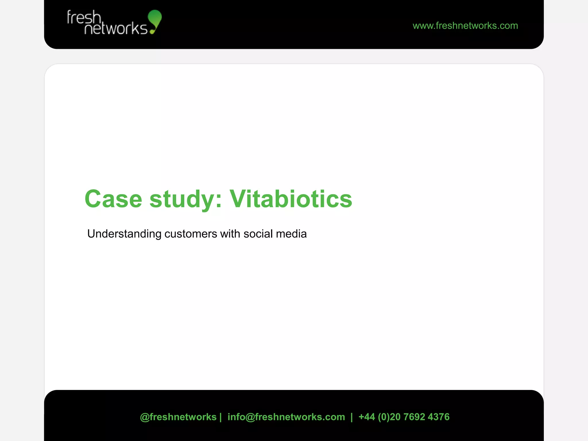 Social media case study: Vitabiotics | PPTX