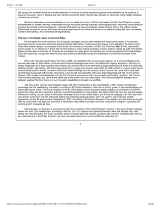 Vita Coco S1 Filing in Advance of IPO | PDF