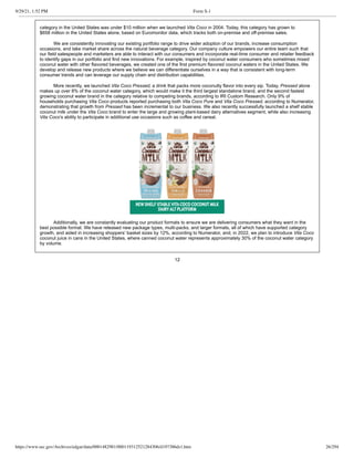 Vita Coco S1 Filing in Advance of IPO | PDF