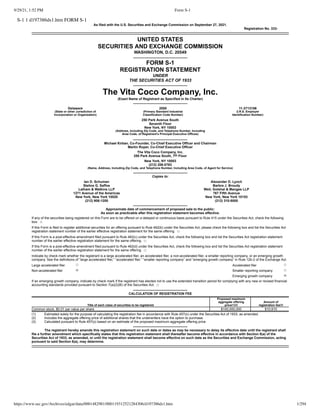 Vita Coco S1 Filing in Advance of IPO | PDF