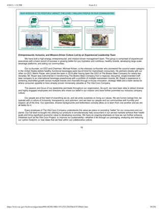 Vita Coco S1 Filing in Advance of IPO | PDF