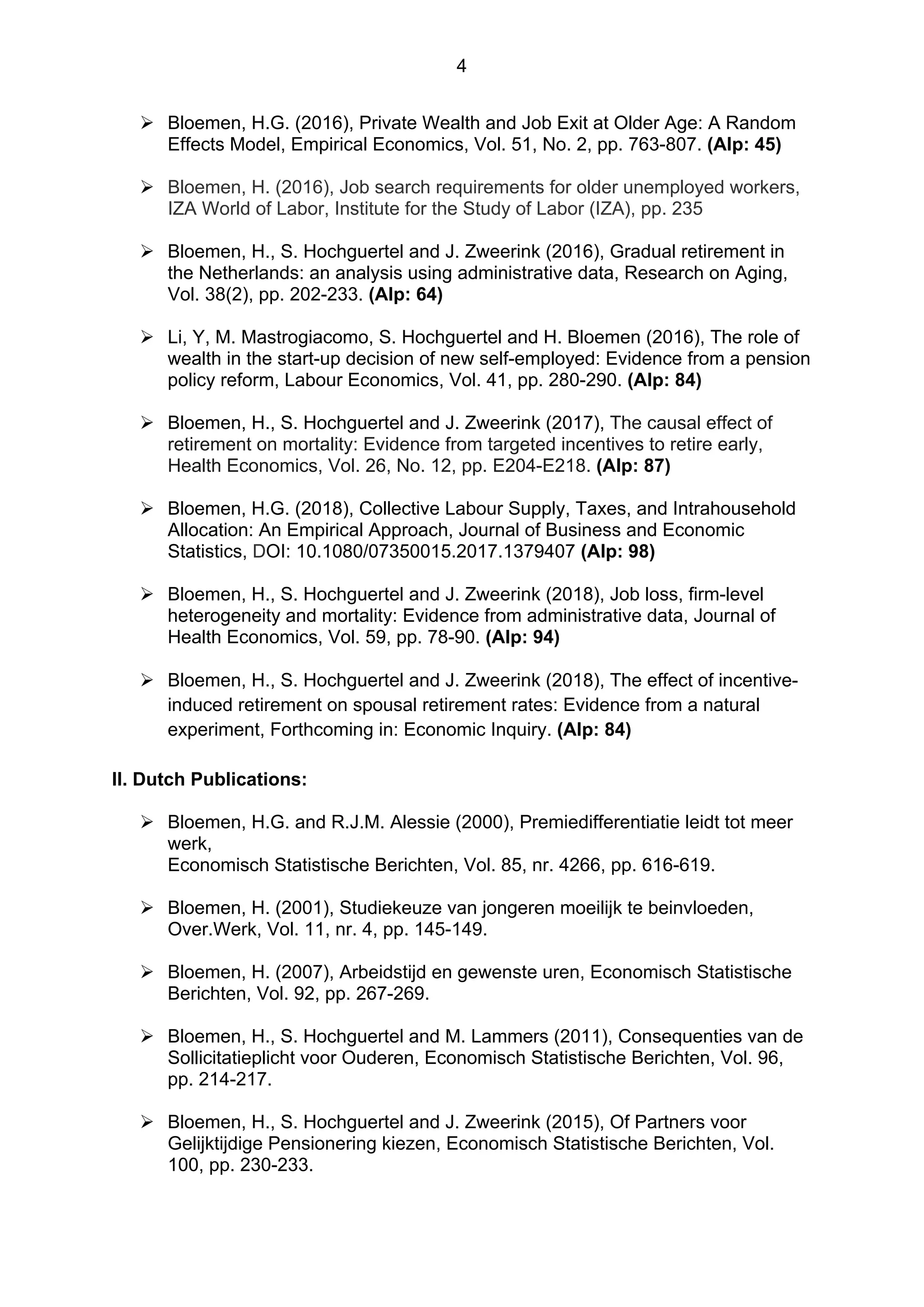 Curriculum Vitae Hans Bloemen | PDF