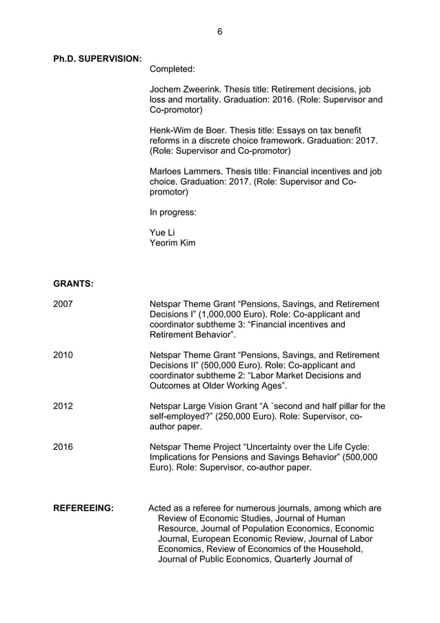 Curriculum Vitae Hans Bloemen | PDF