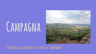 Vita in città, periferia, e campagna (1) | PPTX