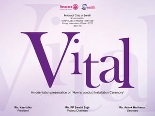 Vital installation ceremony ppt - 17-18 | PDF