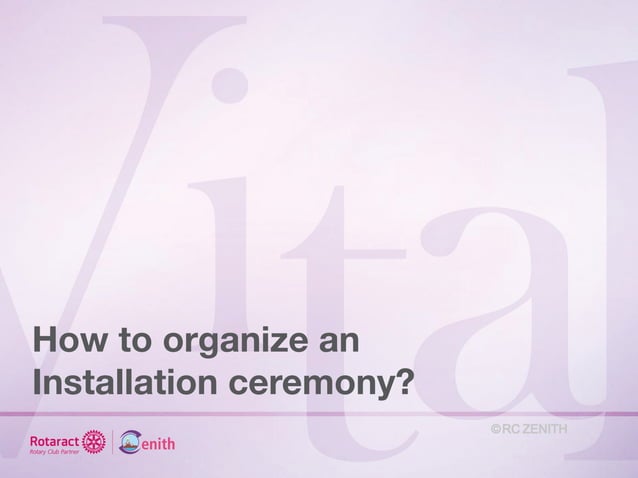 Vital installation ceremony ppt - 17-18 | PDF | Prom | Personal ...
