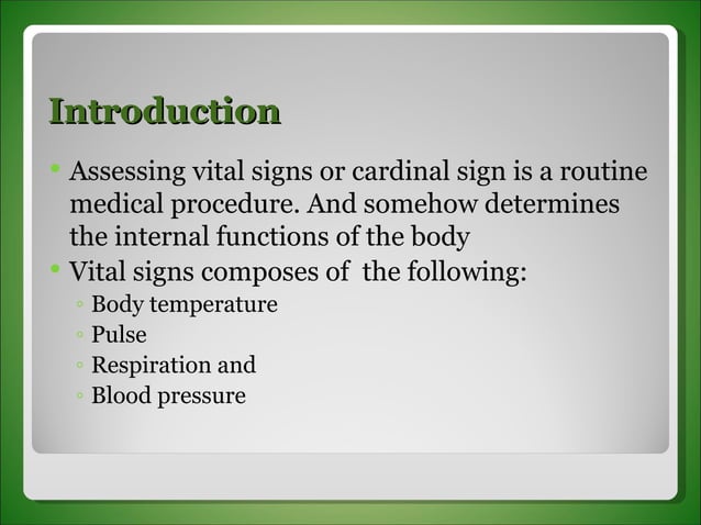 Vital Signs Taking | PPT | Endocrine and Metabolic Diseases | Diseases ...