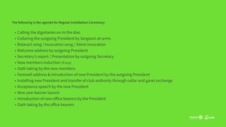 Vital - An Orientation PPT on 'How to conduct Installation Ceremony' | PDF