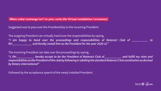 Vital - An Orientation PPT on 'How to conduct Installation Ceremony' | PDF