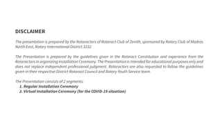 Vital - An Orientation PPT on 'How to conduct Installation Ceremony' | PDF