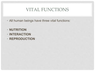 Vital functions and vertebrate animals 3rd primary | PPT
