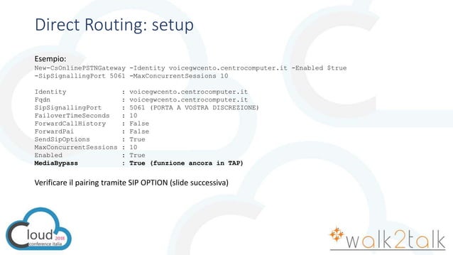 CCI2018 - Microsoft Teams Direct Routing: scenari, setup e routing ...