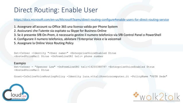 CCI2018 - Microsoft Teams Direct Routing: scenari, setup e routing ...
