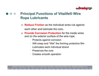 Vitalife Wire Rope Lubricants | PDF