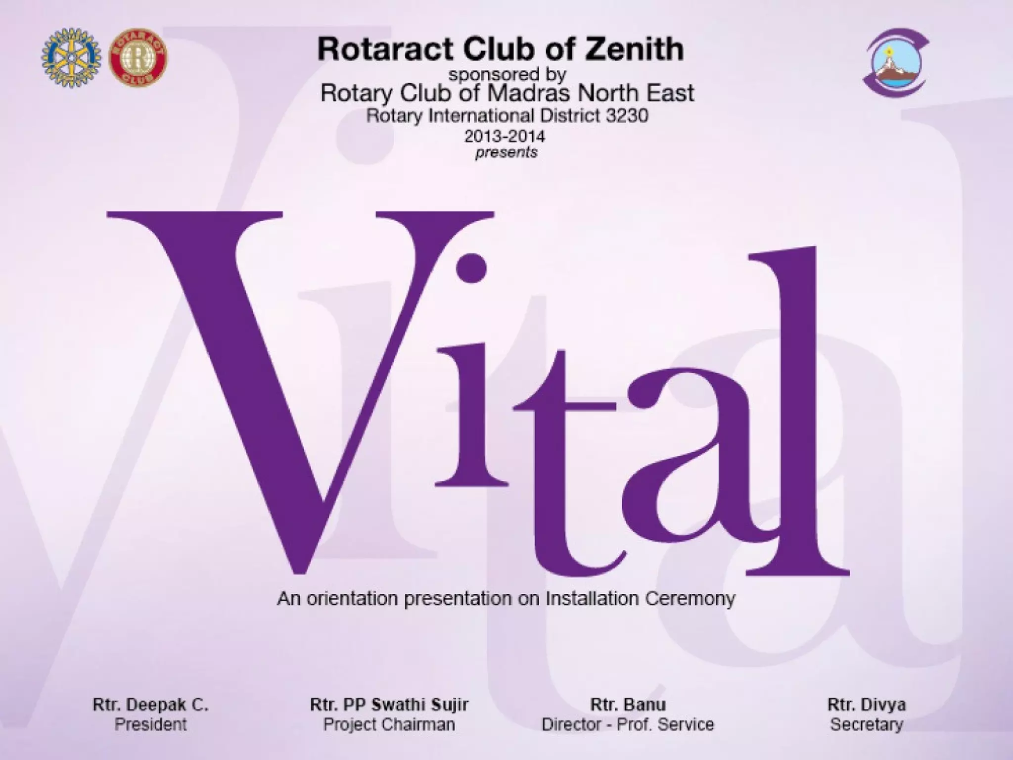 Vital installation ceremony 1314 | PPT