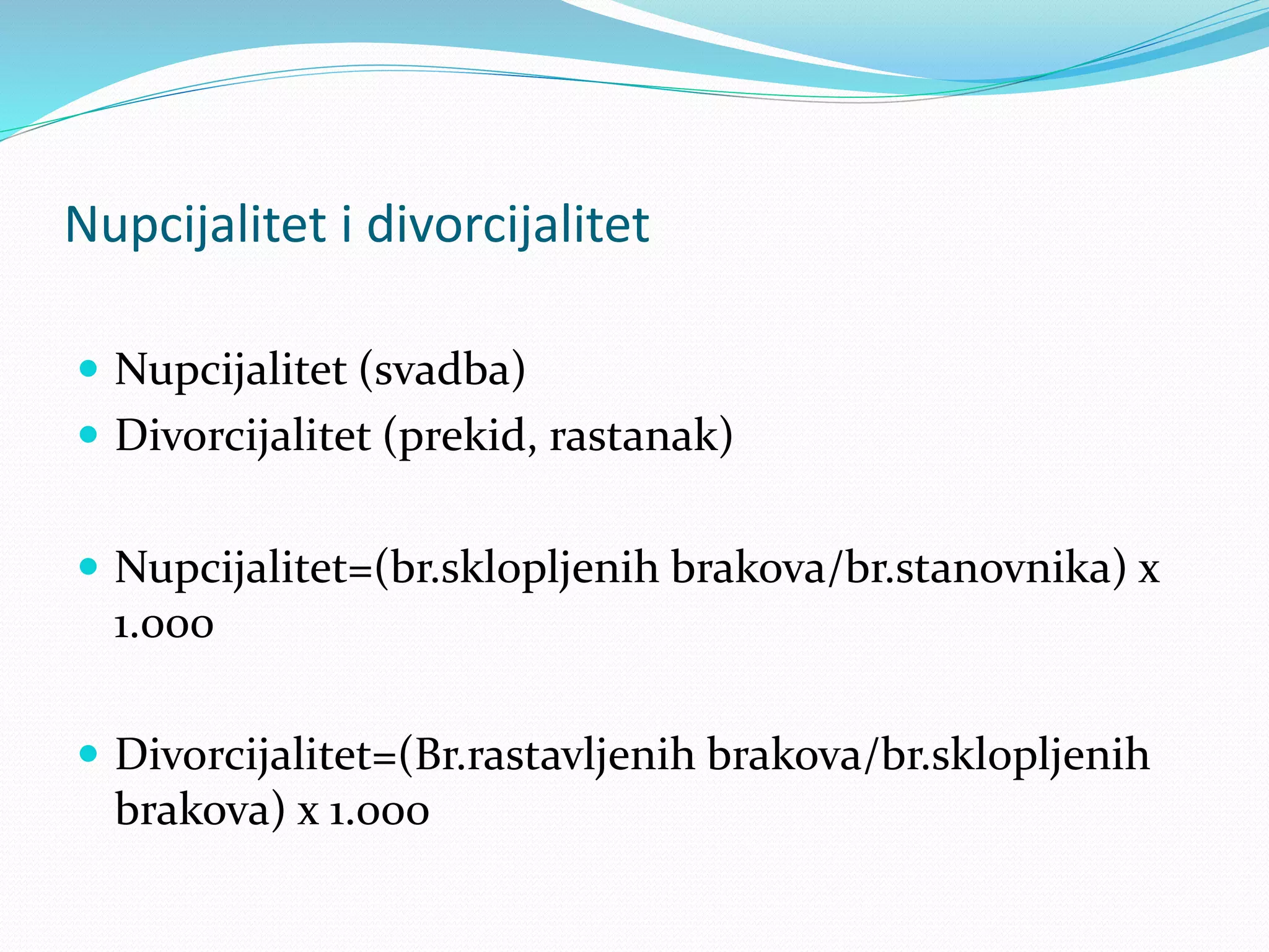 Vitalna ststistika (fertilitet i letalitet) | PPT
