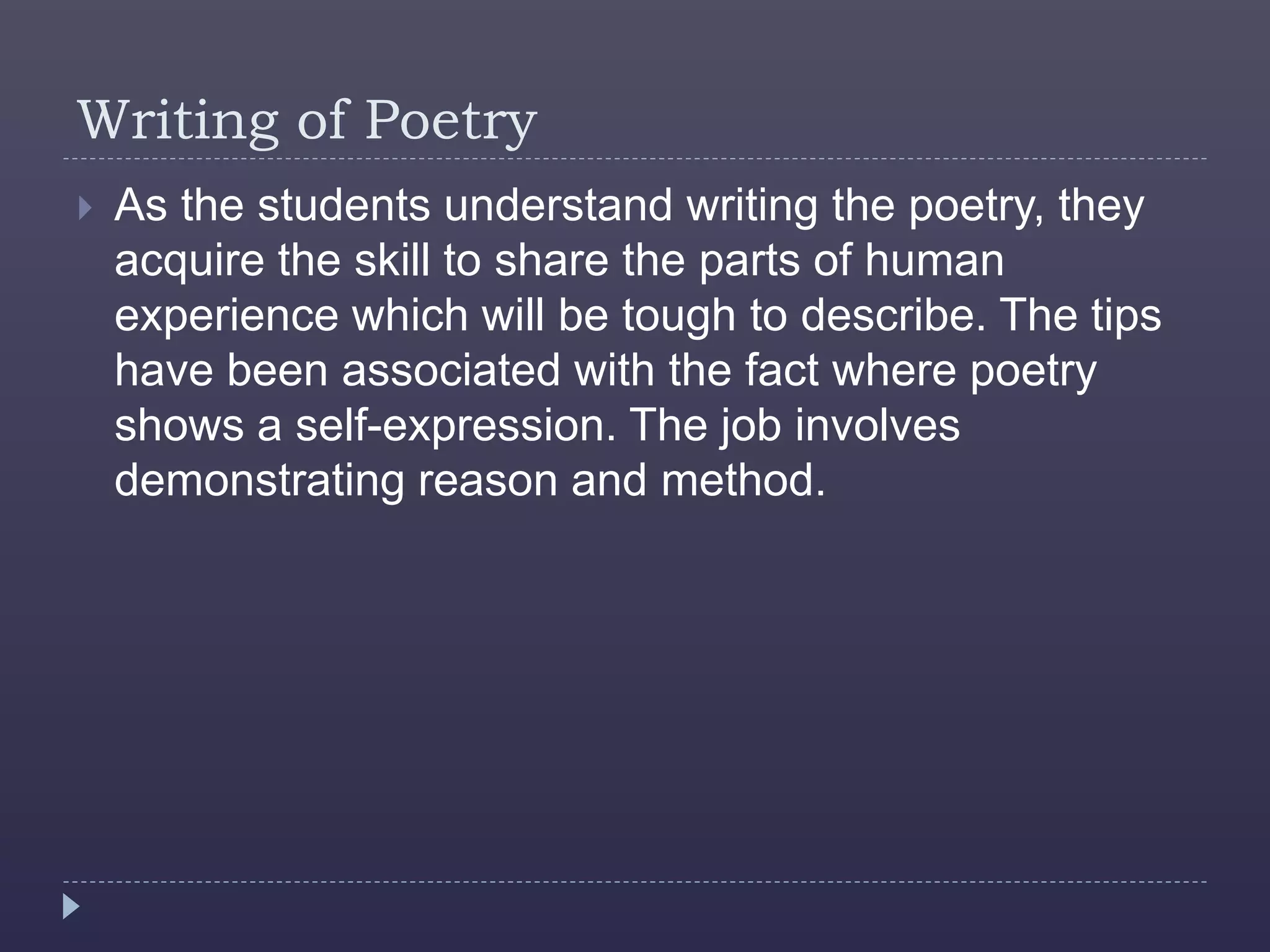 Vital Poem Writing Help for Students | PPT