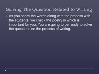 Vital Poem Writing Help for Students | PPTX