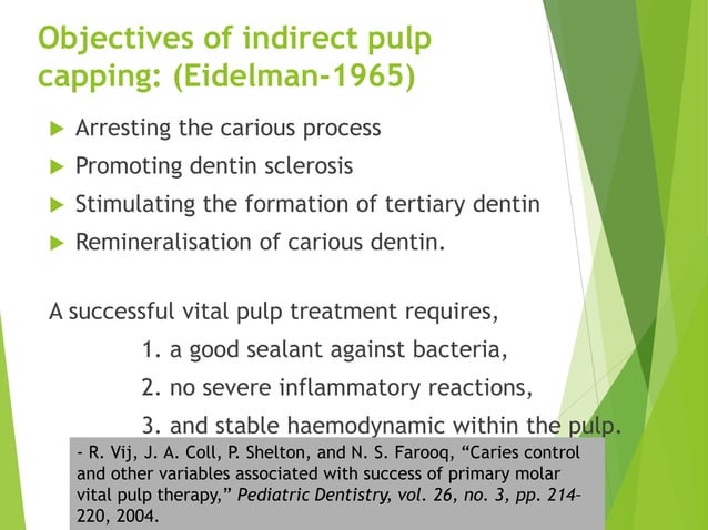 Vital pulp therapy | PPTX | Dental Health | Diseases and Conditions