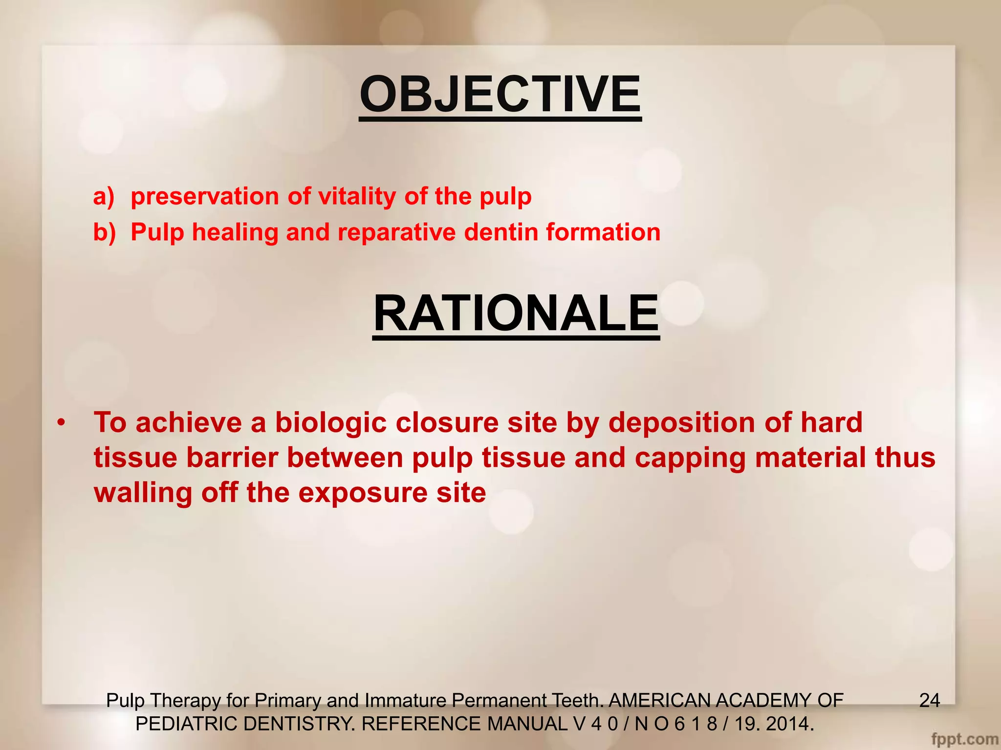 Vital Pulp Therapy | PPT