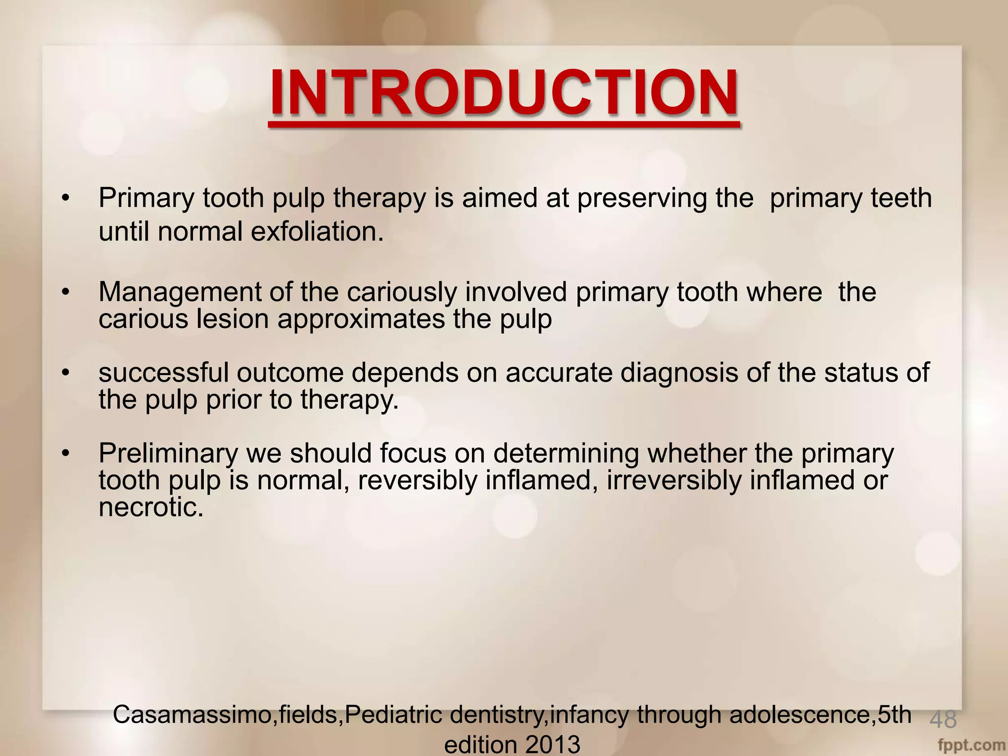 Vital Pulp Therapy | PPT
